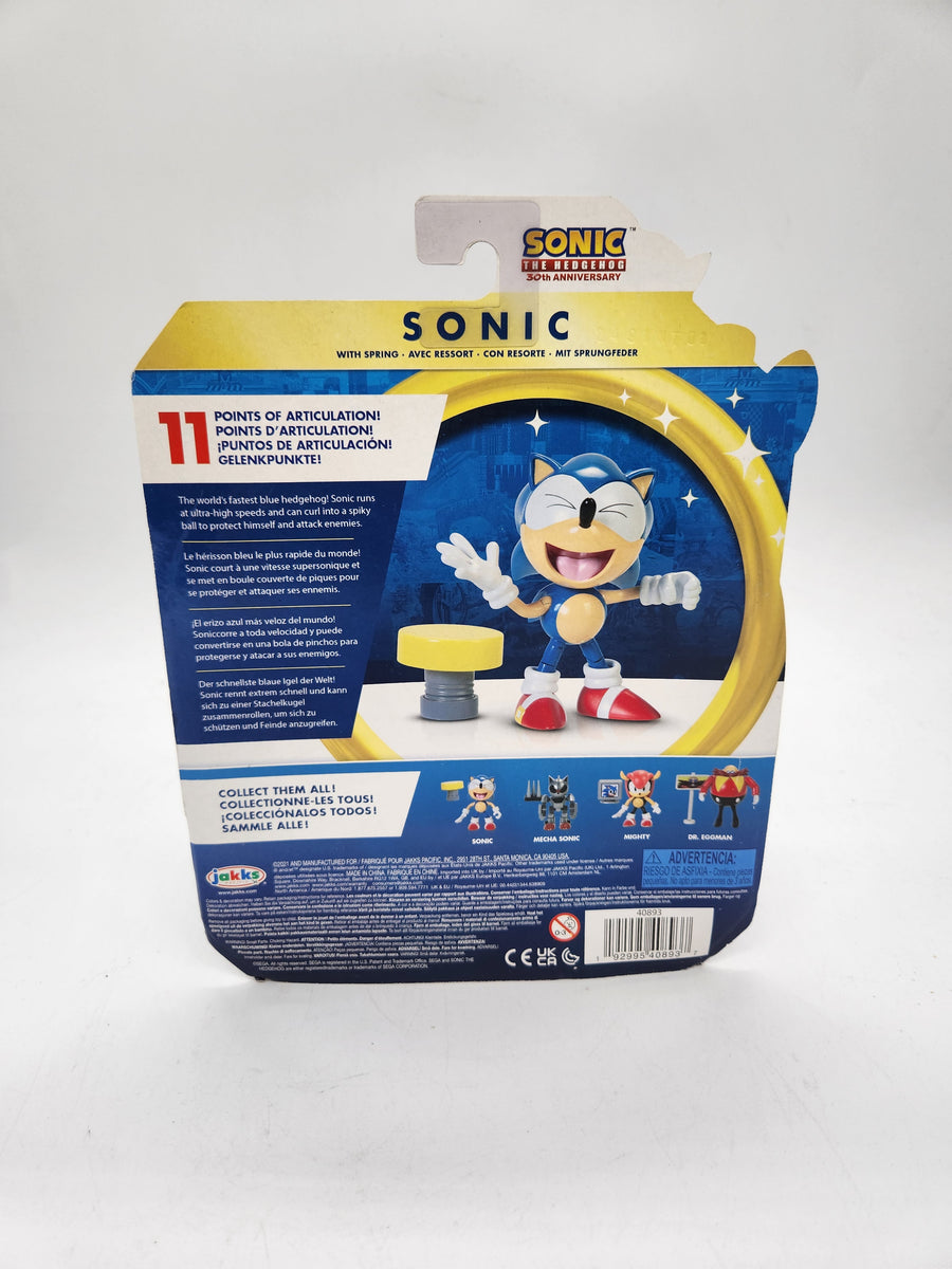 Sonic The Hedgehog 30th Anniversary 4" Classic Sonic with Yellow Sprin ...