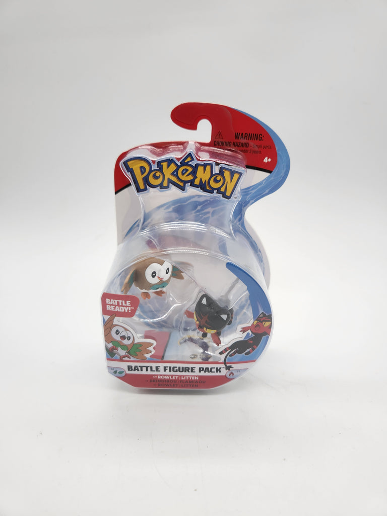 Pokemon 2 Inch Battle Action Figure 2-Pack includes 2" Rowlet and 2" L ...