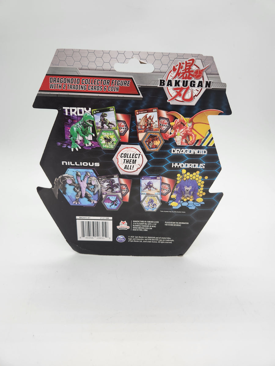 Bakugan Dragonoid Yellow Collector Figure 2 Trading Cards. – Toy Heaven