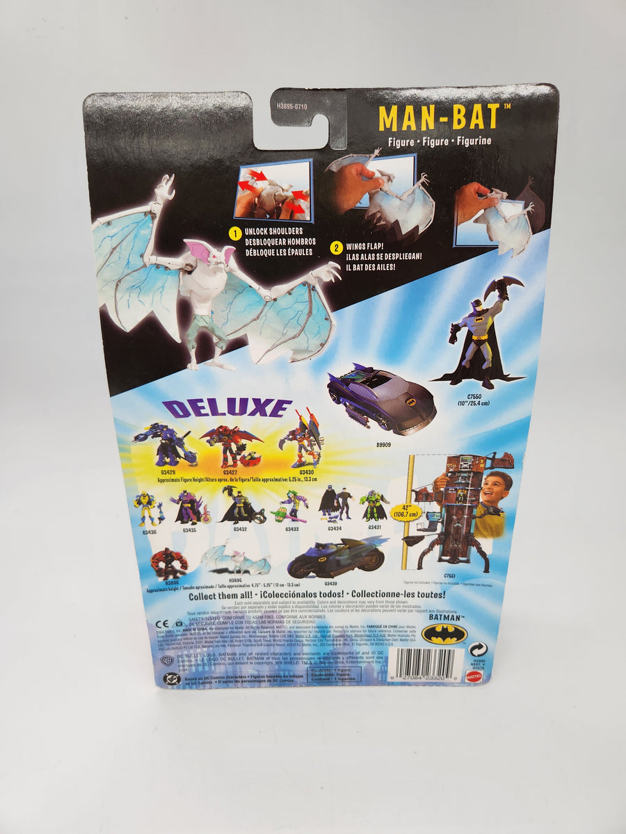 The Batman Animated Man-Bat Figure Mattel DC WB Kids Wings Grey. – Toy ...