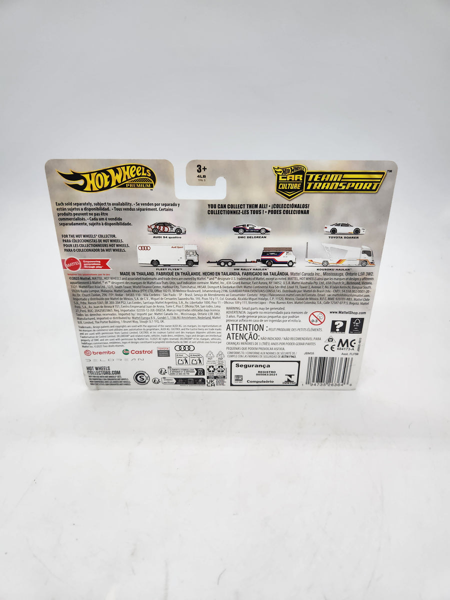 Hot Wheels 2025 Team Transport #78 DMC Delorean & HW Rally Hauler Whit ...