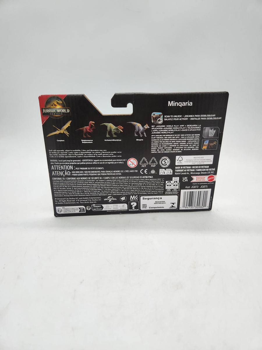 Jurassic World Rebirth MINQARIA Frenzy Pack Dinosaur Figure Mattel JGB ...