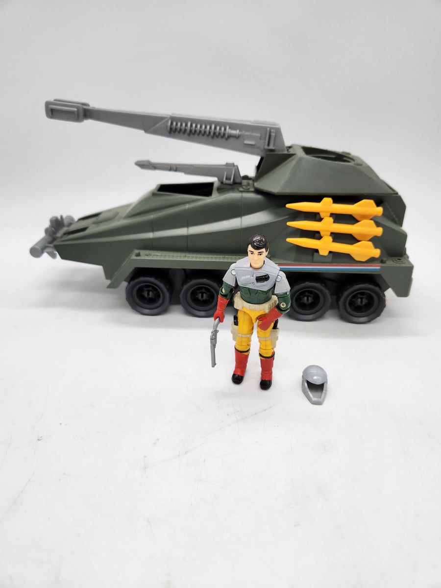 1987 GI Joe PERSUADER G.i. Joe Tank Vehicle w/BACKSTOP DRIVER w/Helmet ...