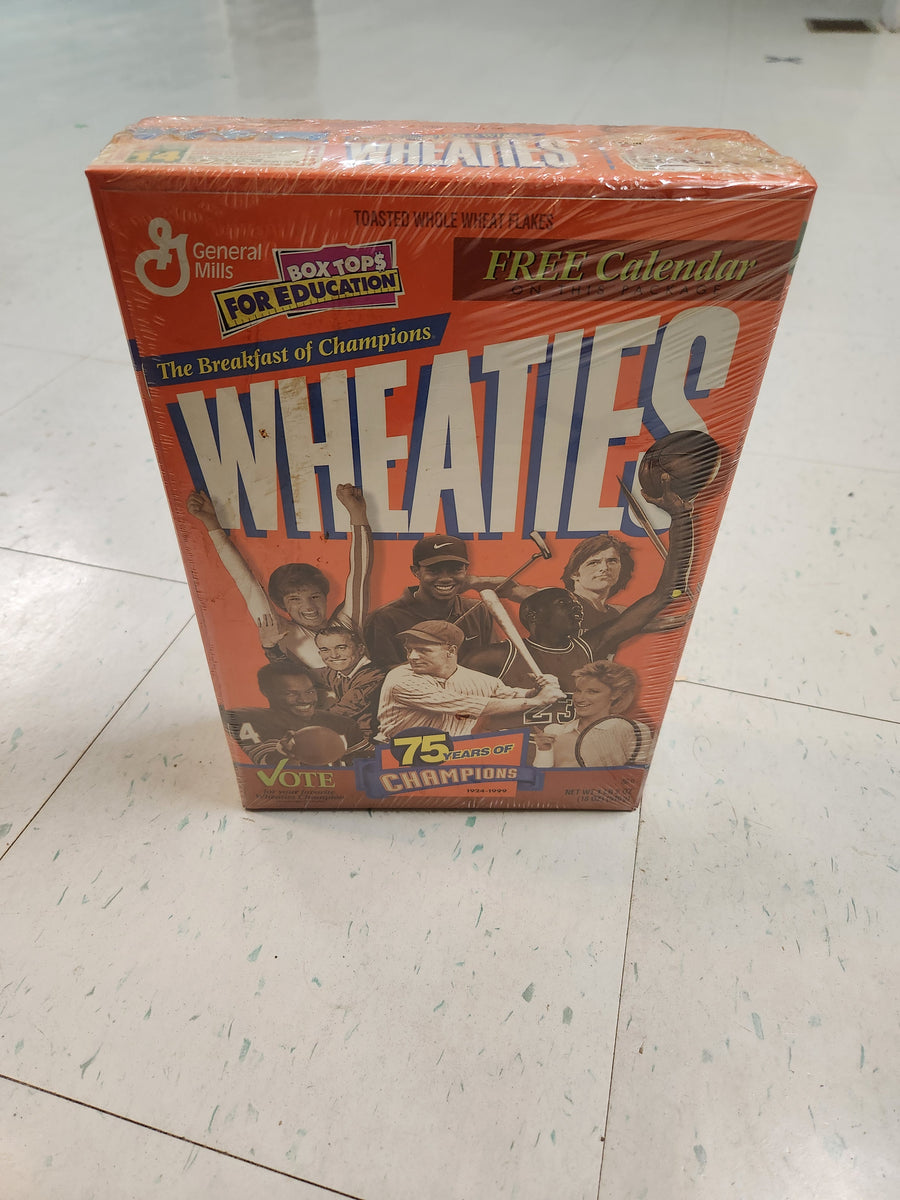 Wheaties 75 Years of Champions SEALED Cereal Box Jordan/Woods/Jenner ...