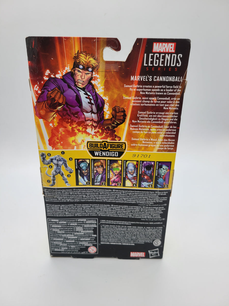 Hasbro Marvel Legends Series X-Force Cannonball BAF Wendigo Wave. – Toy ...