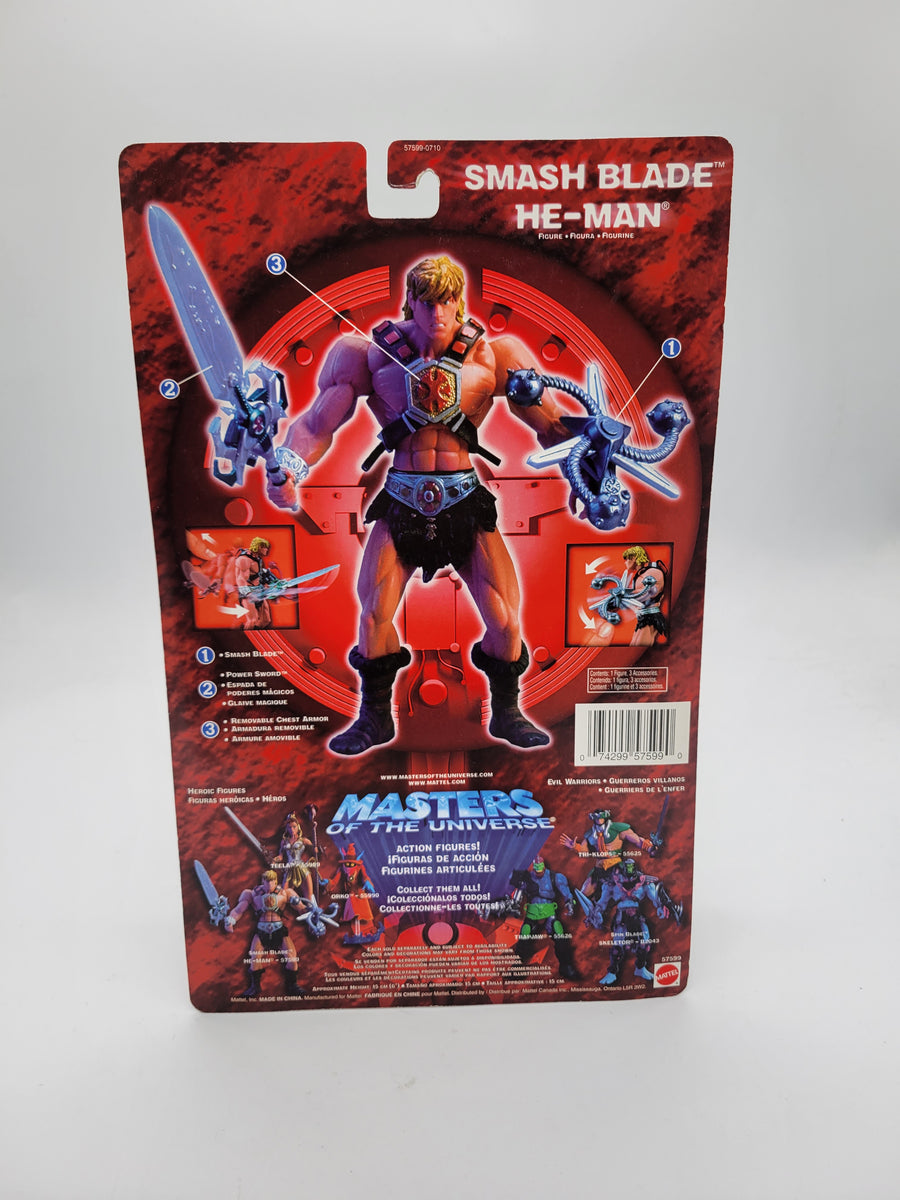 2002 Masters Of The Universe Smash Blade He-Man Action Figure. – Toy Heaven